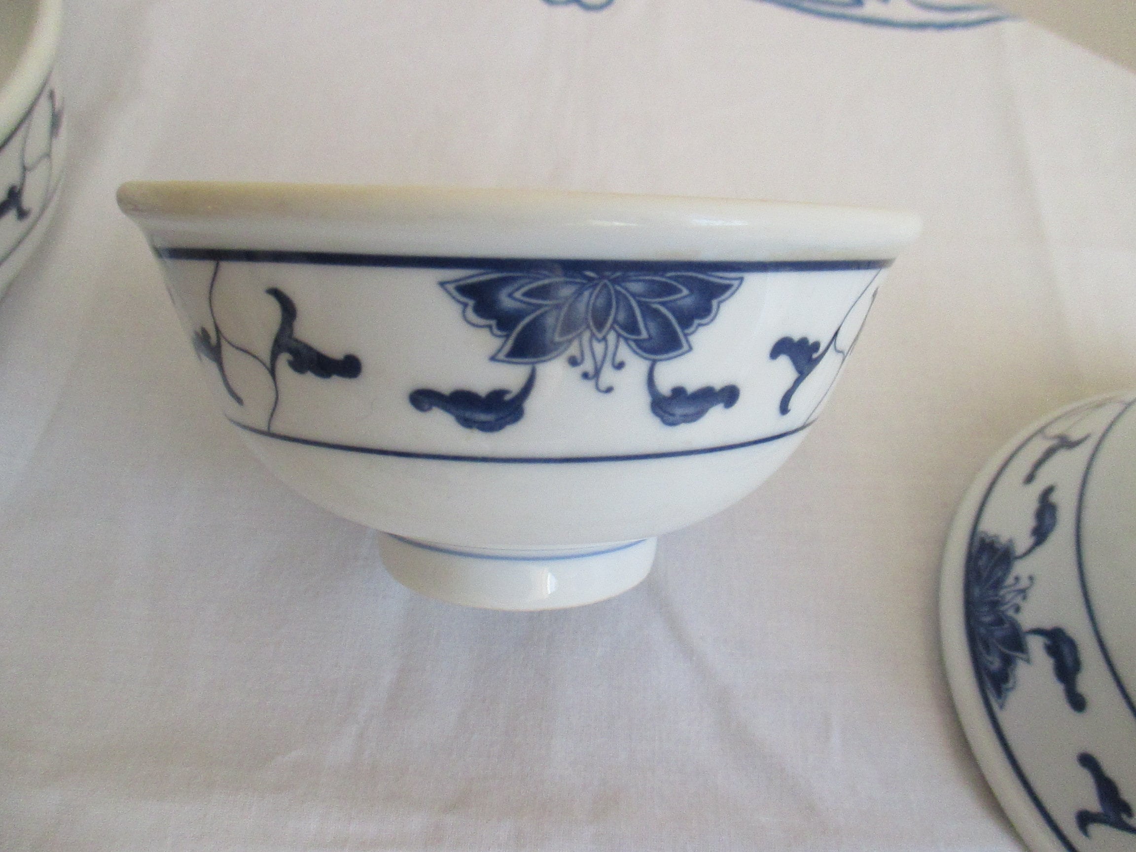 6 Royal Tatung Taiwan Porcelain RICE BOWLS Cobalt Blue on | Etsy