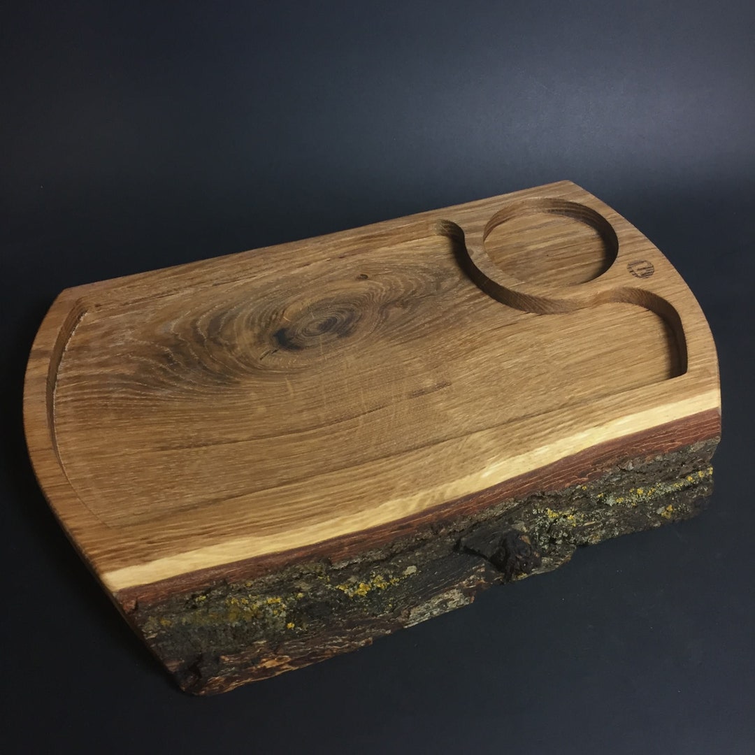 Live Edge Rolling Tray - Futo XL Tray - Live Edge Oak - Etsy