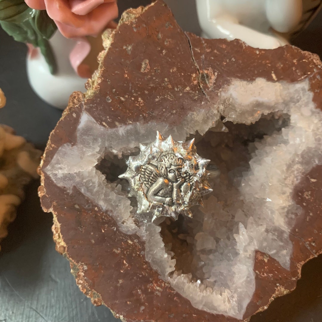 Size 9 Spiky Angel Soft Solder Spike Ring dreamy Angelic Gothic Y2k ...