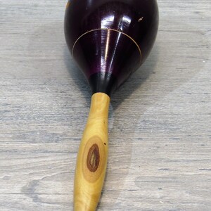 SINGLE WOOD MARACA Purple With Painted/Etched Design Natural | Etsy
