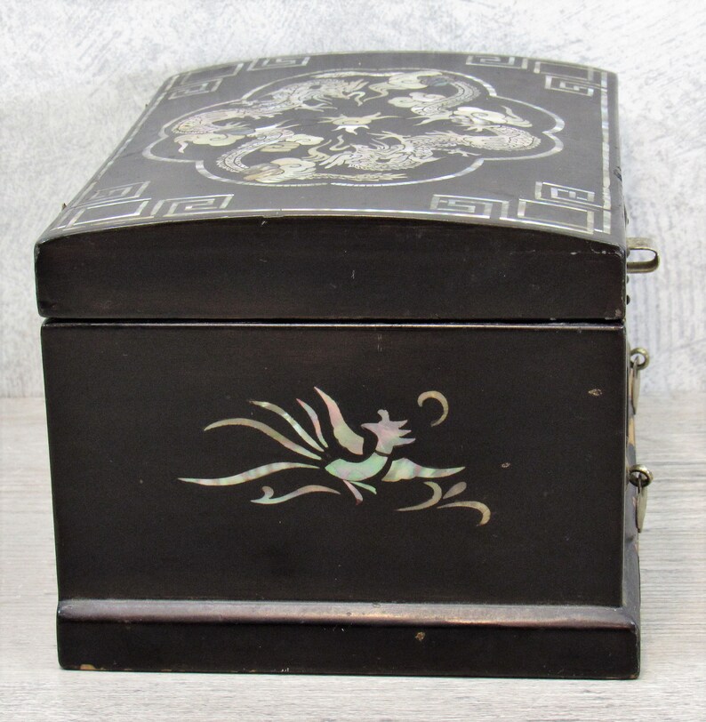 VTG Chinese JEWELRY BOX Inlaid Abalone/mother of Pearl in - Etsy