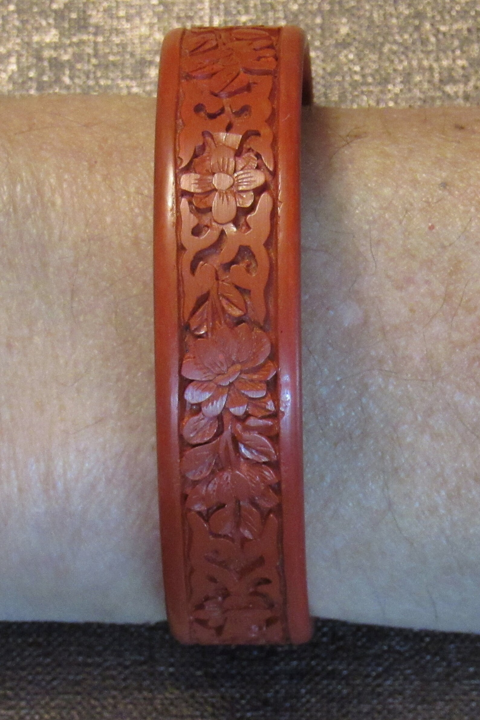 Antique CHINESE RED CINNABAR Imperial Bangle Bracelet Tested - Etsy