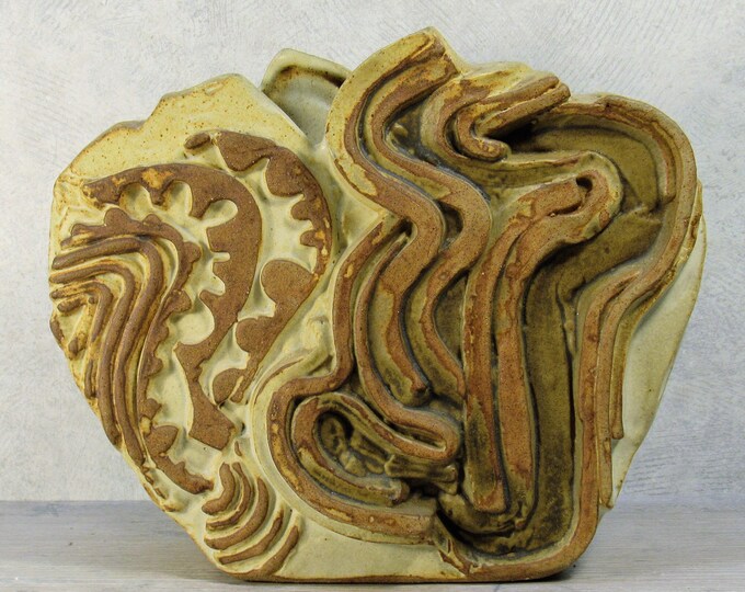 Bernard Rooke Midcentury Modern Brutalist Studio Pottery Hanging Vase ...