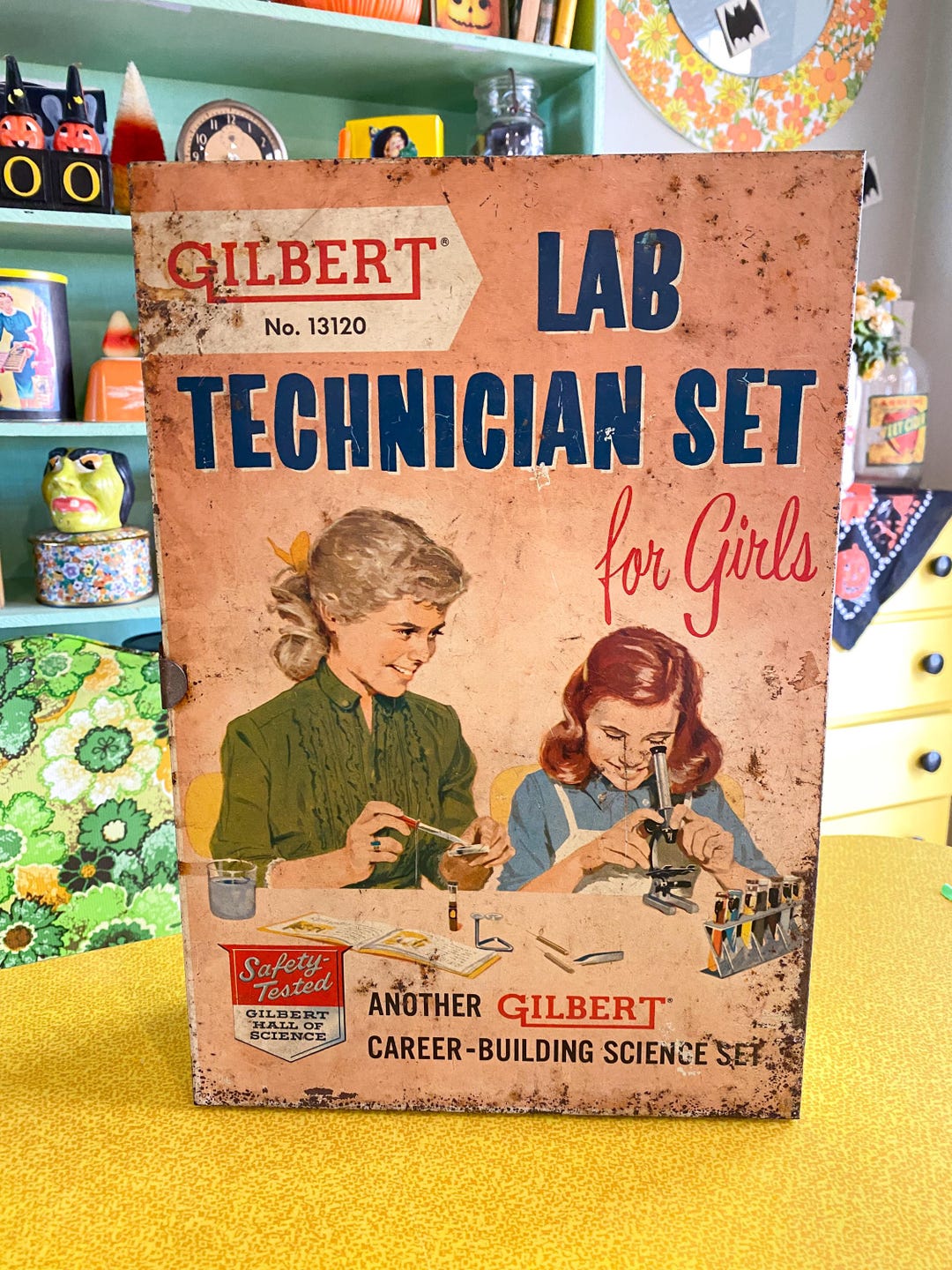 Vintage Gilbert Lab Technician Set Pink Tin Box (1958) - Home Decor - Etsy