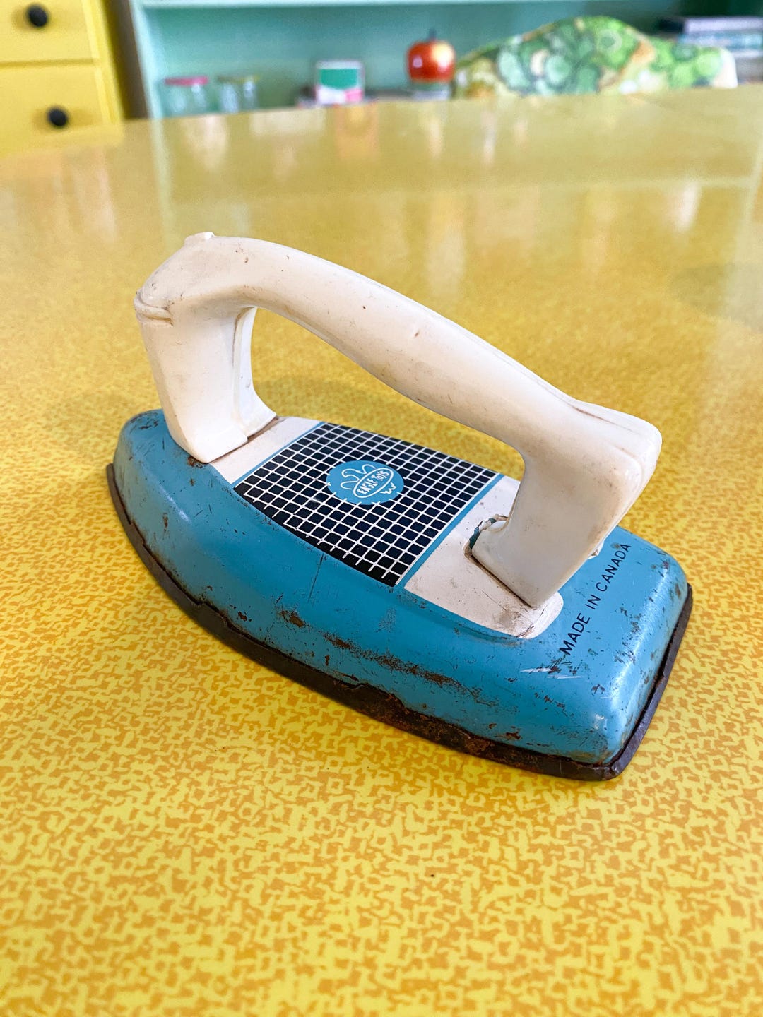 Vintage Eagle Toys Kids Iron: 1950s Blue Metal Toy, Canadian Decor - Etsy