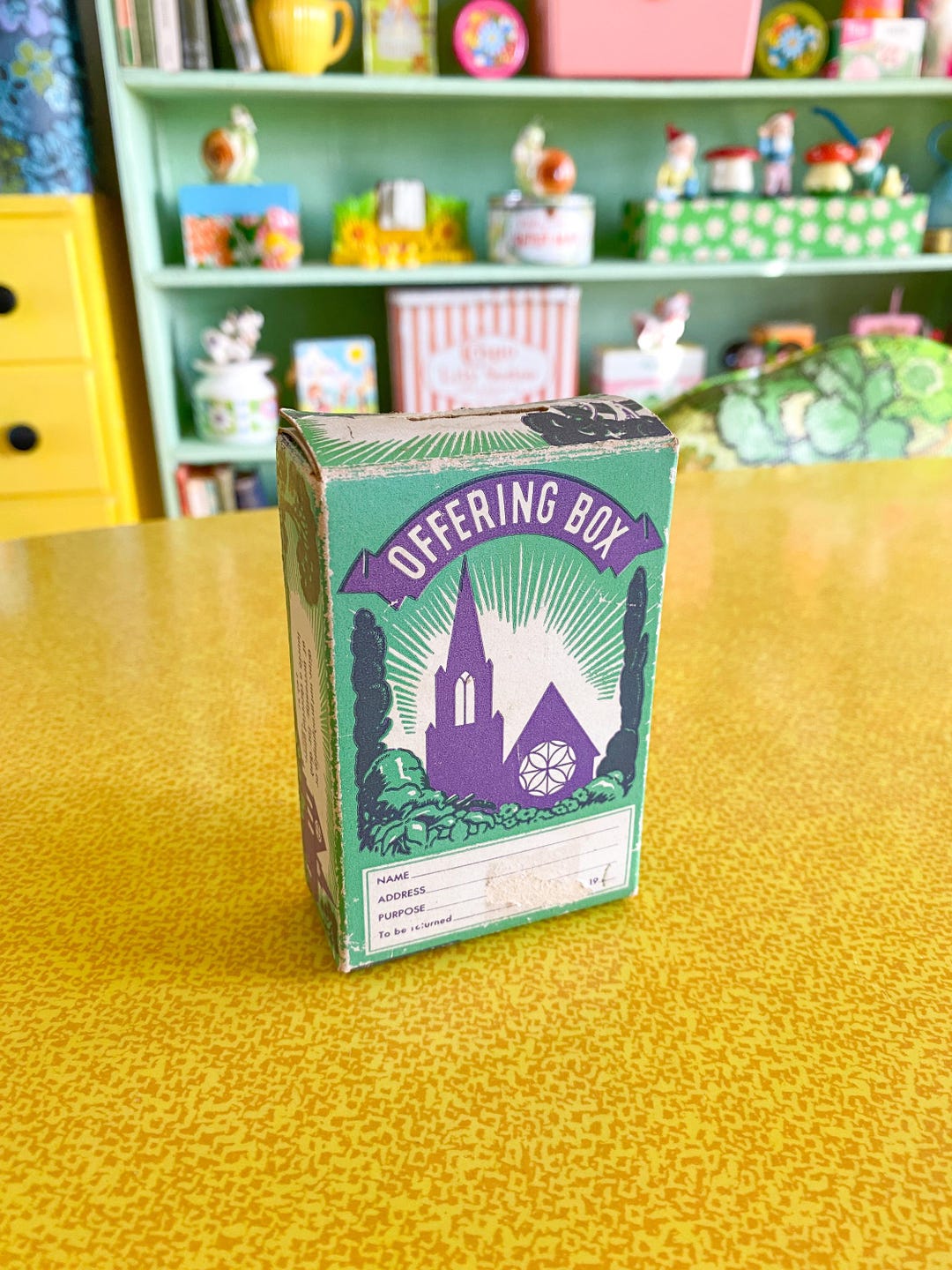 Vintage Offering Box Easter Sunday Lent Cardboard Church Christian ...