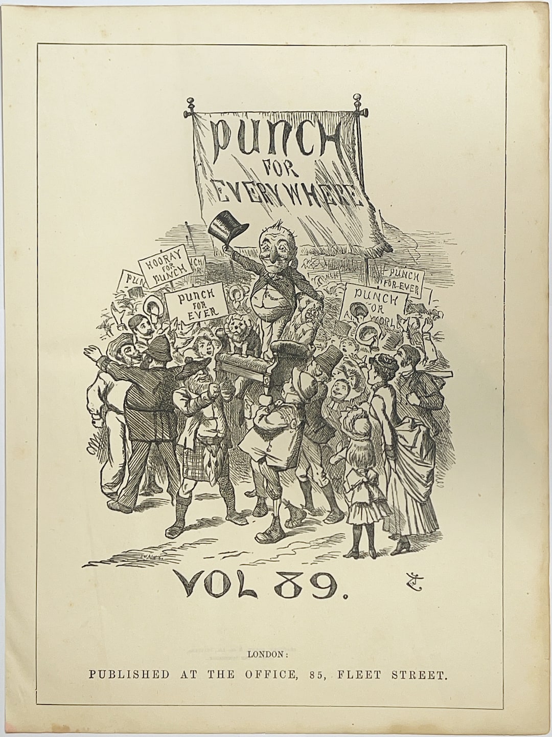 Punch Satirical Magazine Front Page of Vol 89 Original Print - Etsy