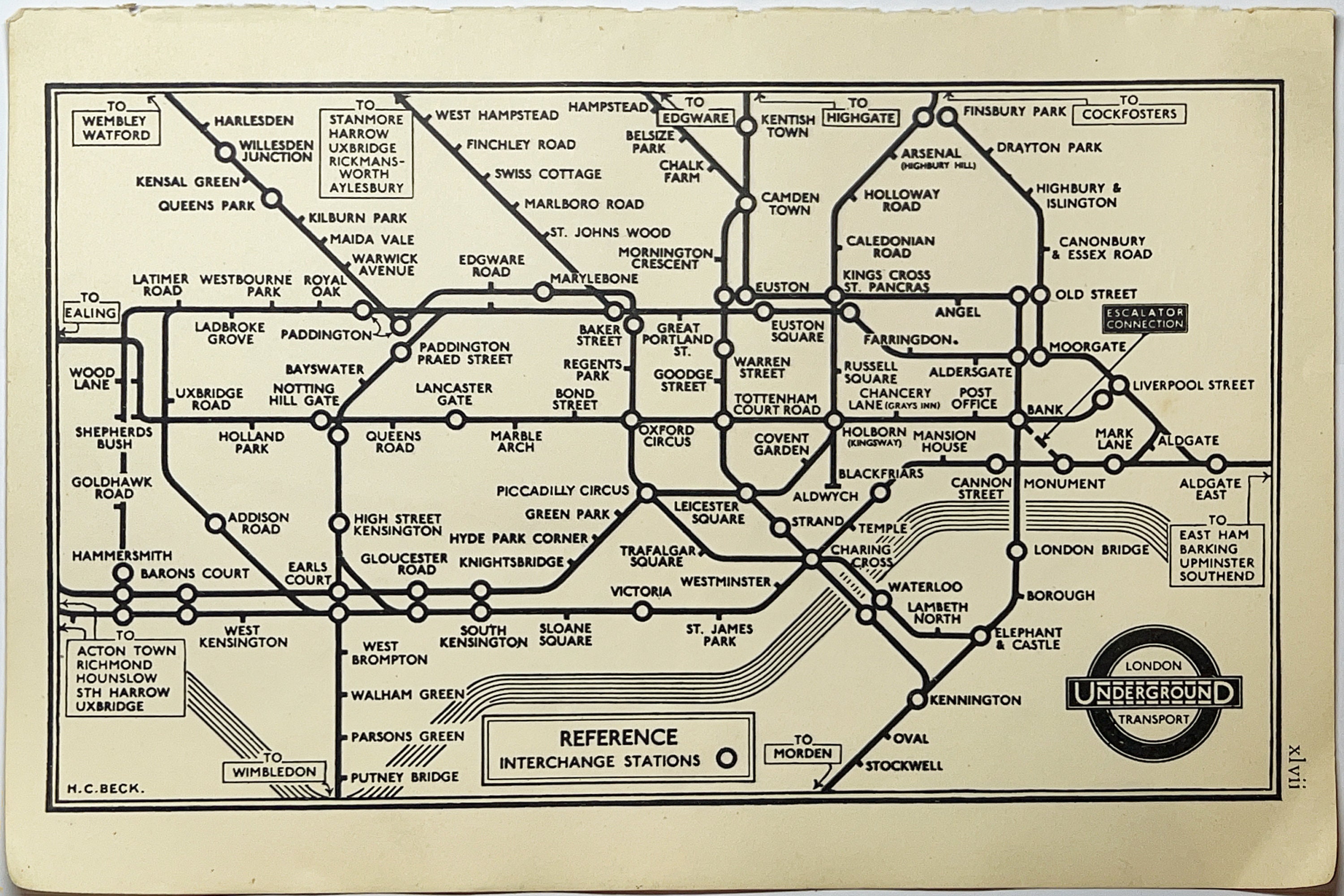 1939 London Underground Map Original Page Print - Etsy