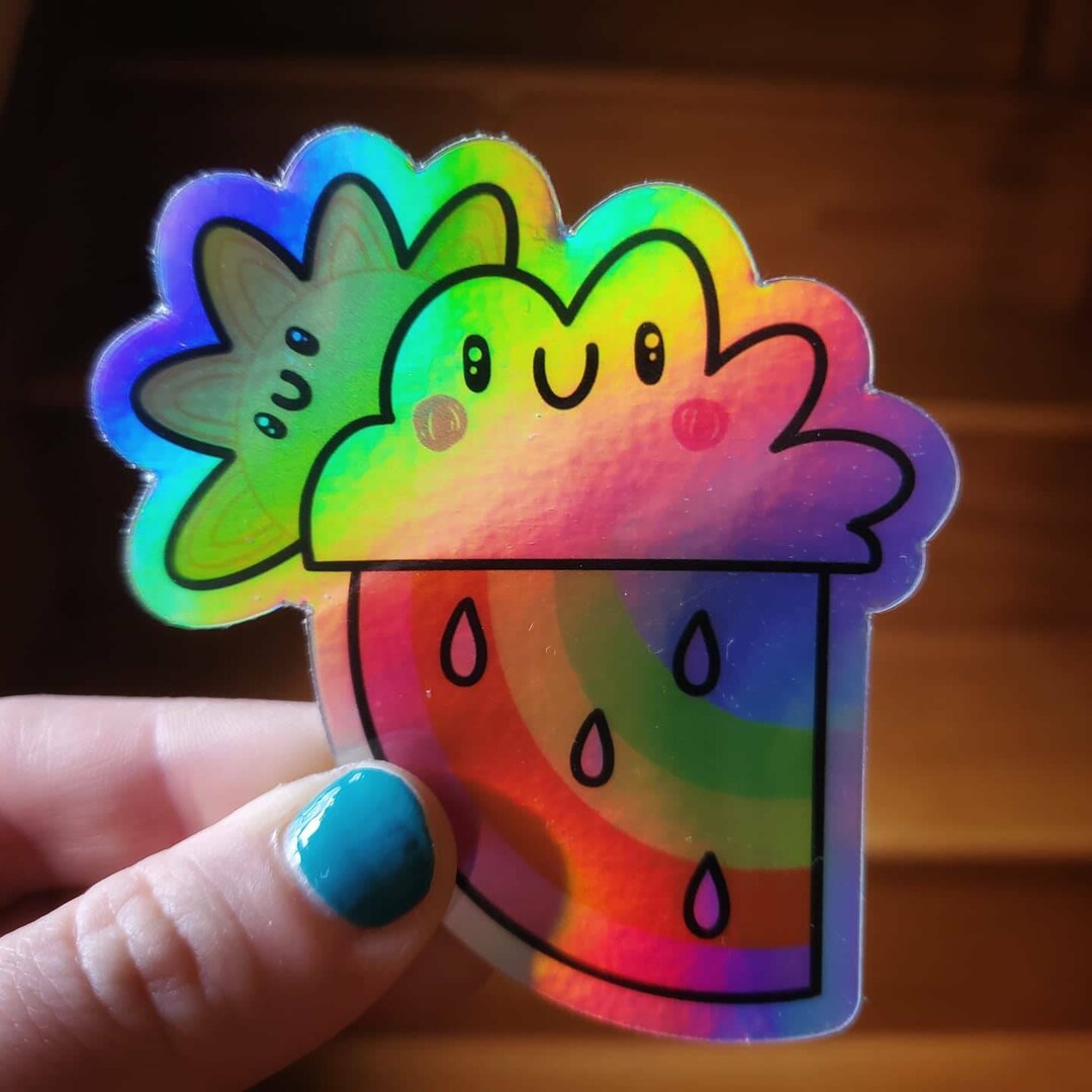 Happy Cloud Sticker - Etsy