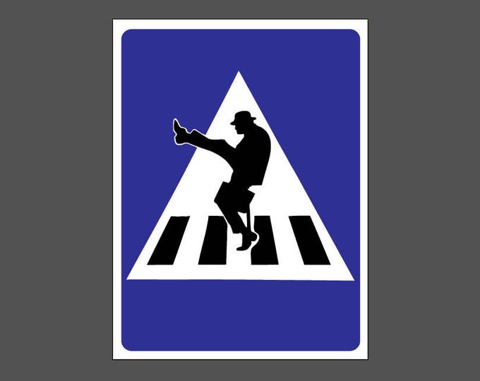 Silly Walking Sign Monty Python Flying Circus Ministry of - Etsy