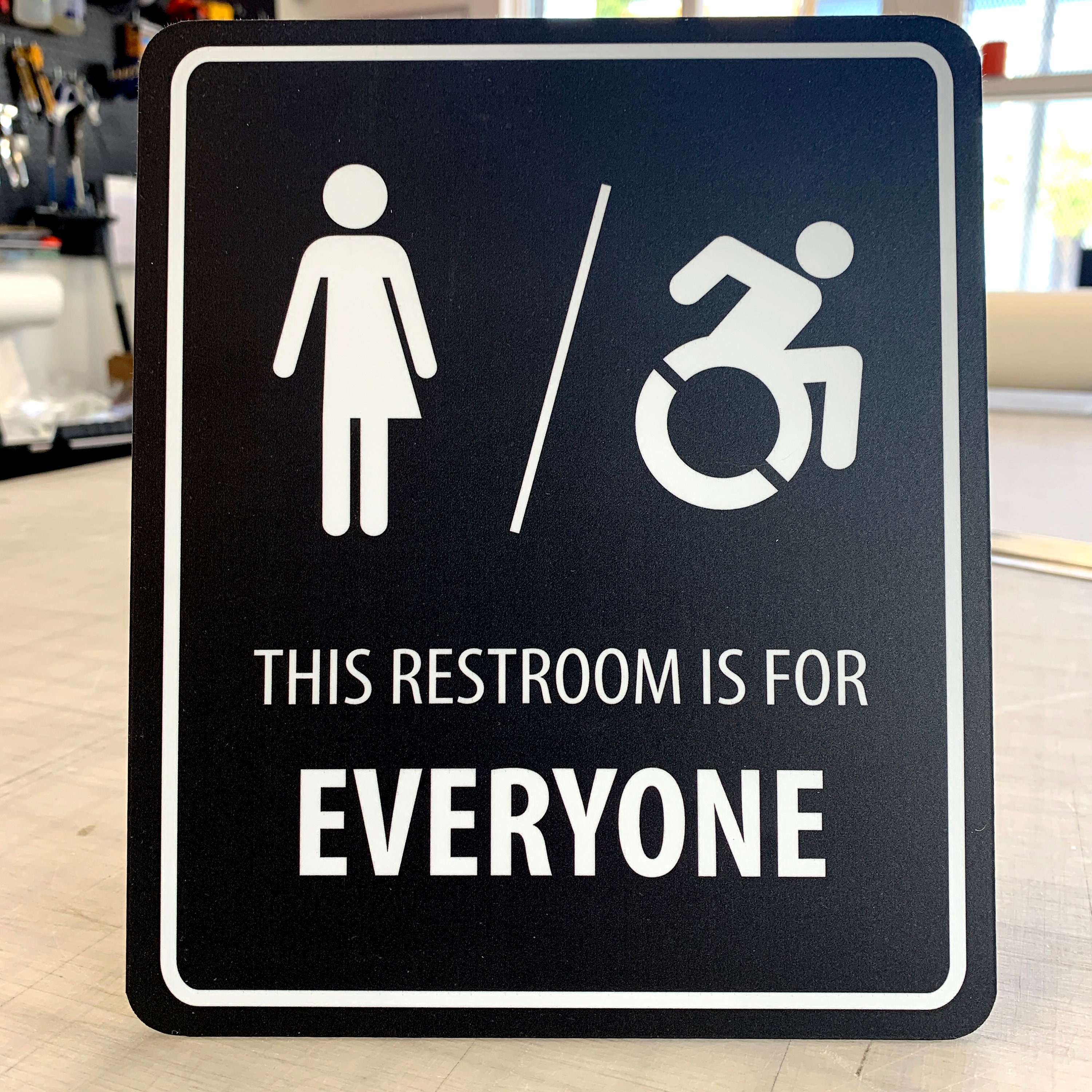 This Restroom is for Everyone - Bathroom Sign (gender Neutral, Unisex ...