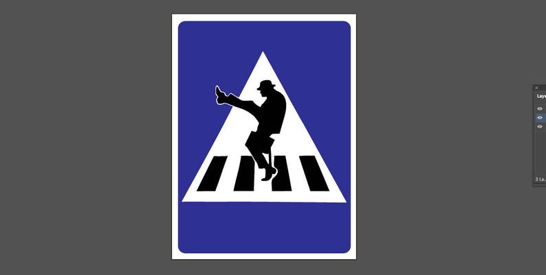 Silly Walking Sign - Monty Python Flying Circus Ministry of Silly Walks ...