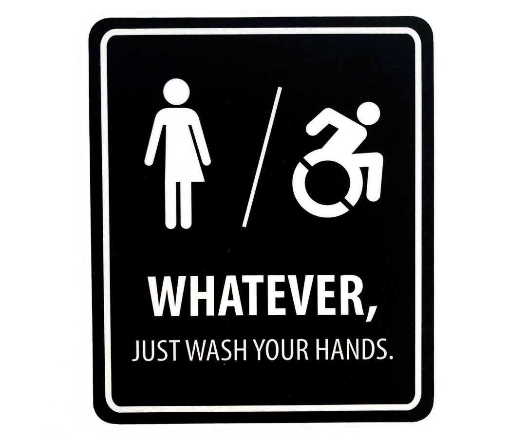 TWO Restroom Bathroom Signs (gender Neutral, Unisex, Men, Women ...
