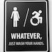 Restroom Bathroom Sign (gender Neutral, Unisex, Men's, Women's ...