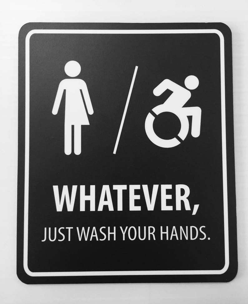 Restroom Bathroom Sign (gender Neutral, Unisex, Men's, Women's ...