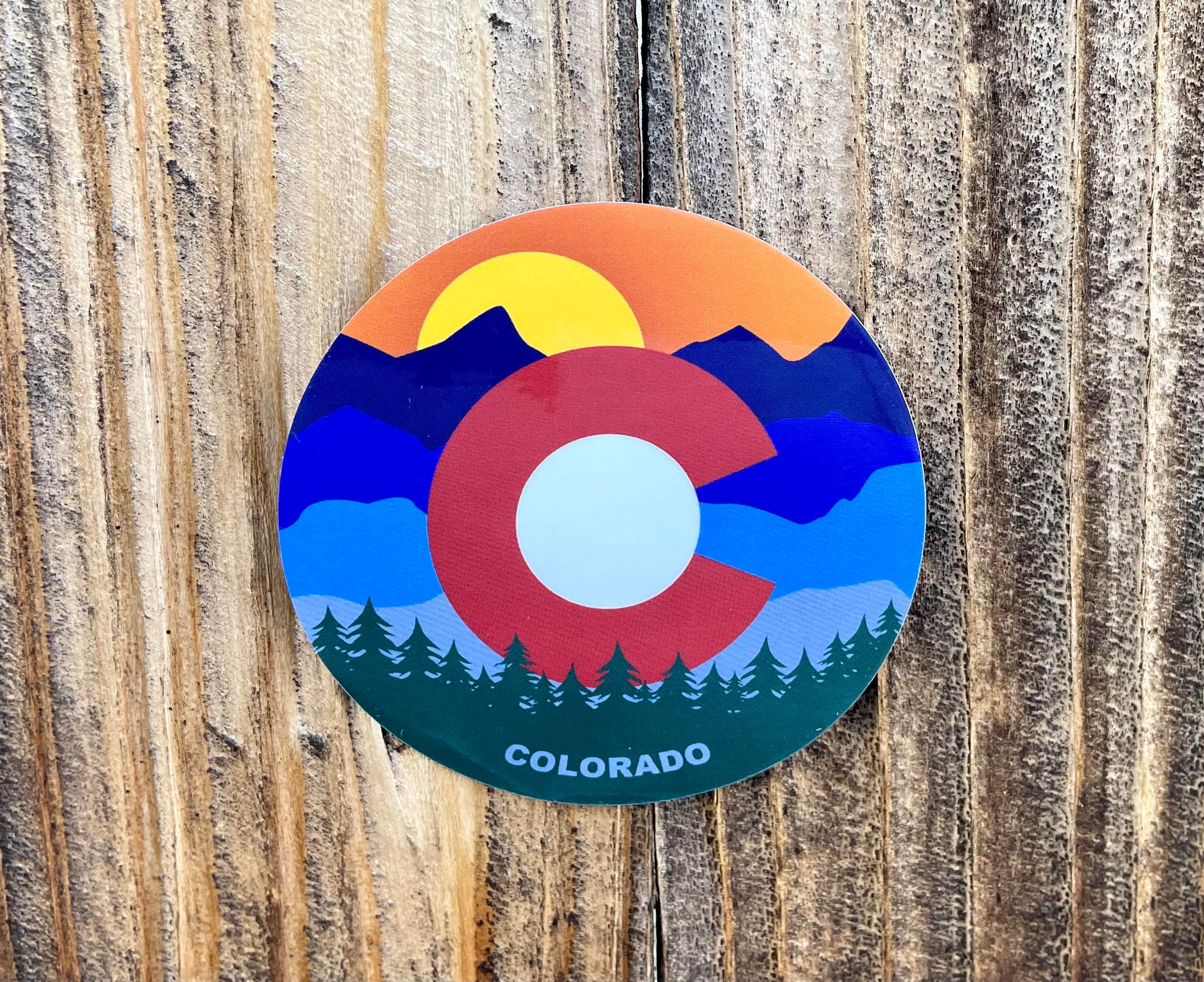 Colorado Sticker CO Mountain Sunset Sticker Colorado Gift - Etsy