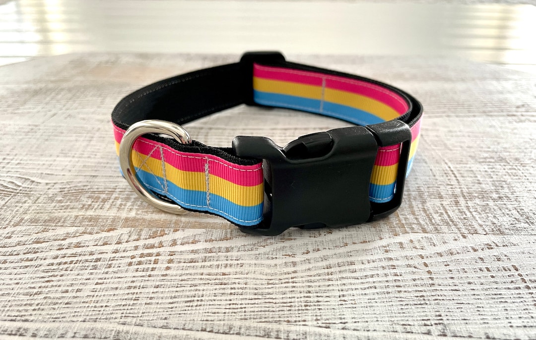 Pansexual Pride Dog Collar LGBTQ Handmade Adjustable Dog - Etsy