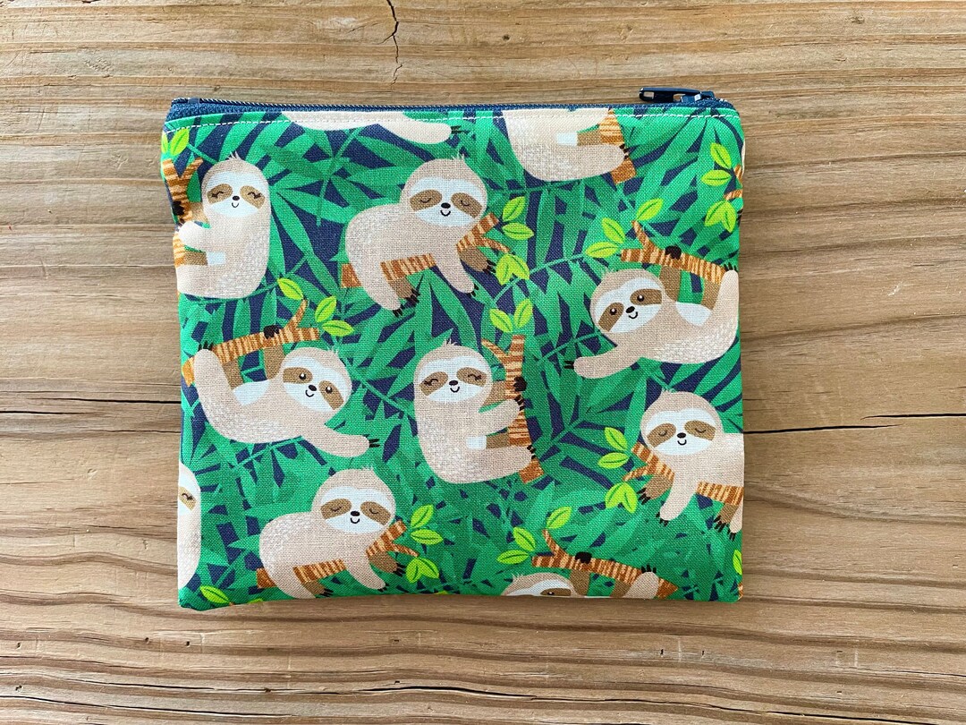 Sloth 6x5 Zipper Pouch, Gift for Sloth Lover, Storage Pouch, Accessory ...
