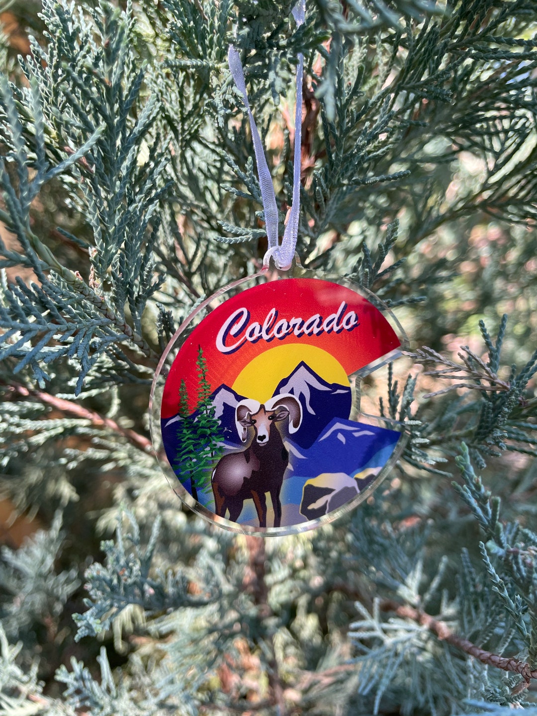 Big Horn Sheep Colorado Ornament, Rocky Mountains Ornament, Colorado ...