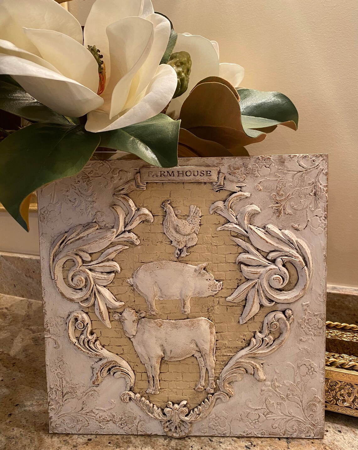 White Wall Hanging France Wall Panel Wall Decor Art Framed - Etsy