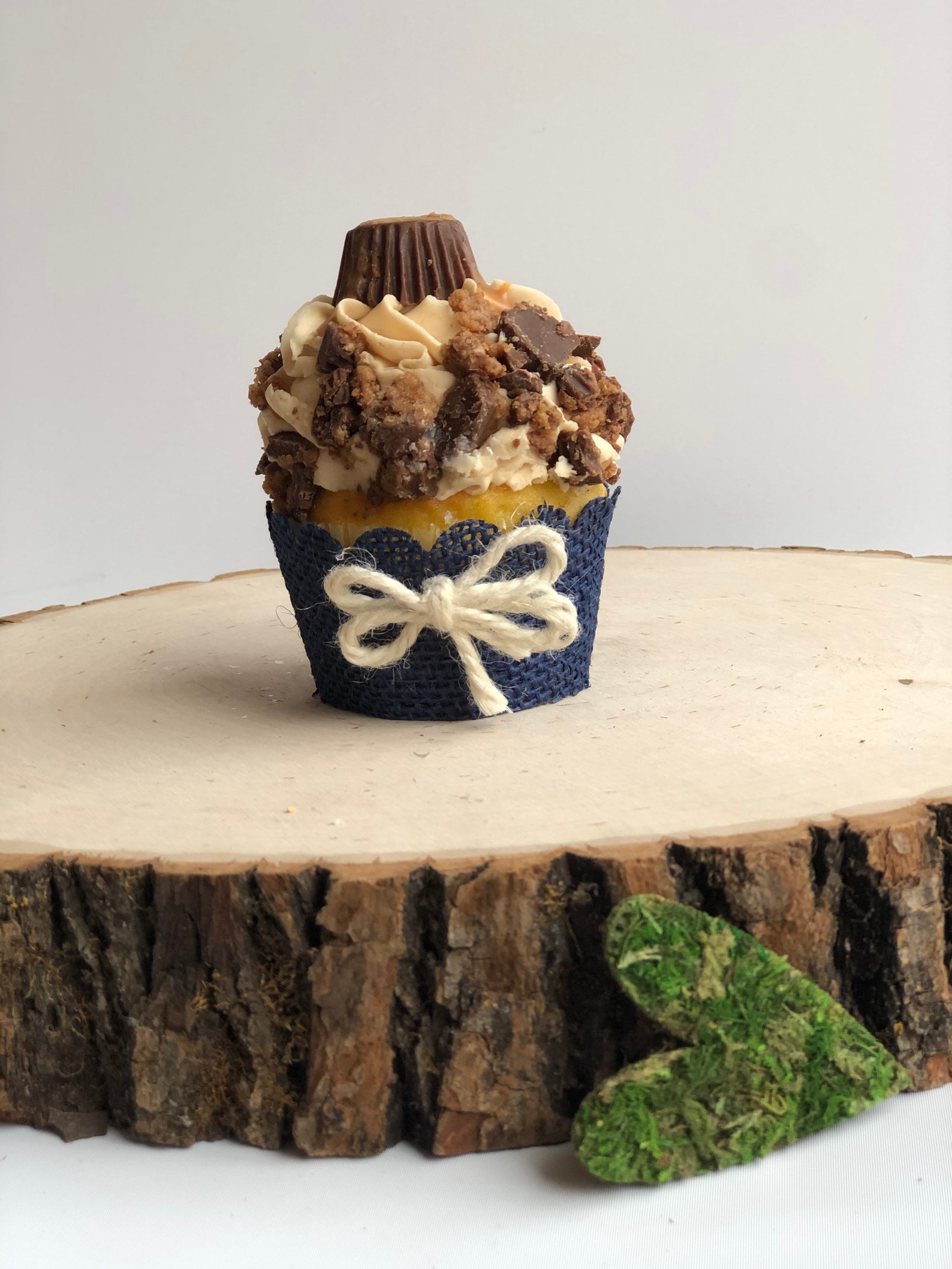 Real Burlap Blue Cupcake Wrappers Rustic Cupcake Wrappers - Etsy