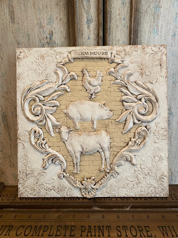 White Wall Hanging France Wall Panel Wall Decor Art Framed - Etsy