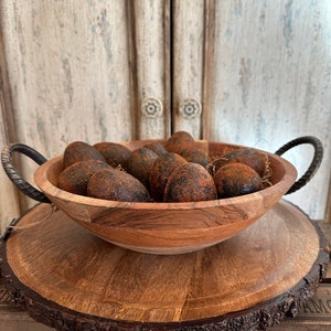 6 Vintage Rustic Primitive Easter Eggs Ornament French Shabby Chic ...