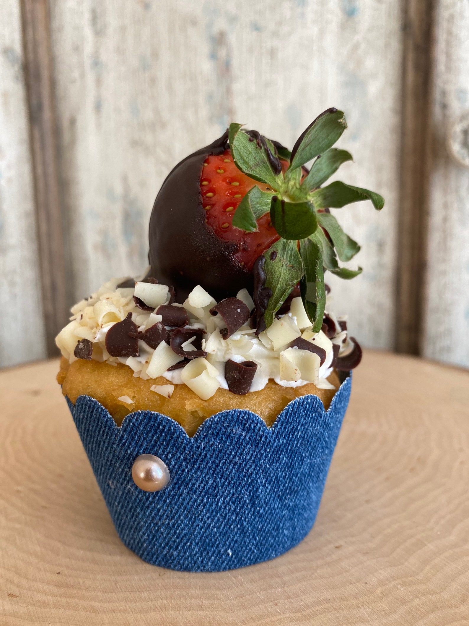 Denim and Pearls Cupcake Wrappers Denim Cupcake Wrappers | Etsy