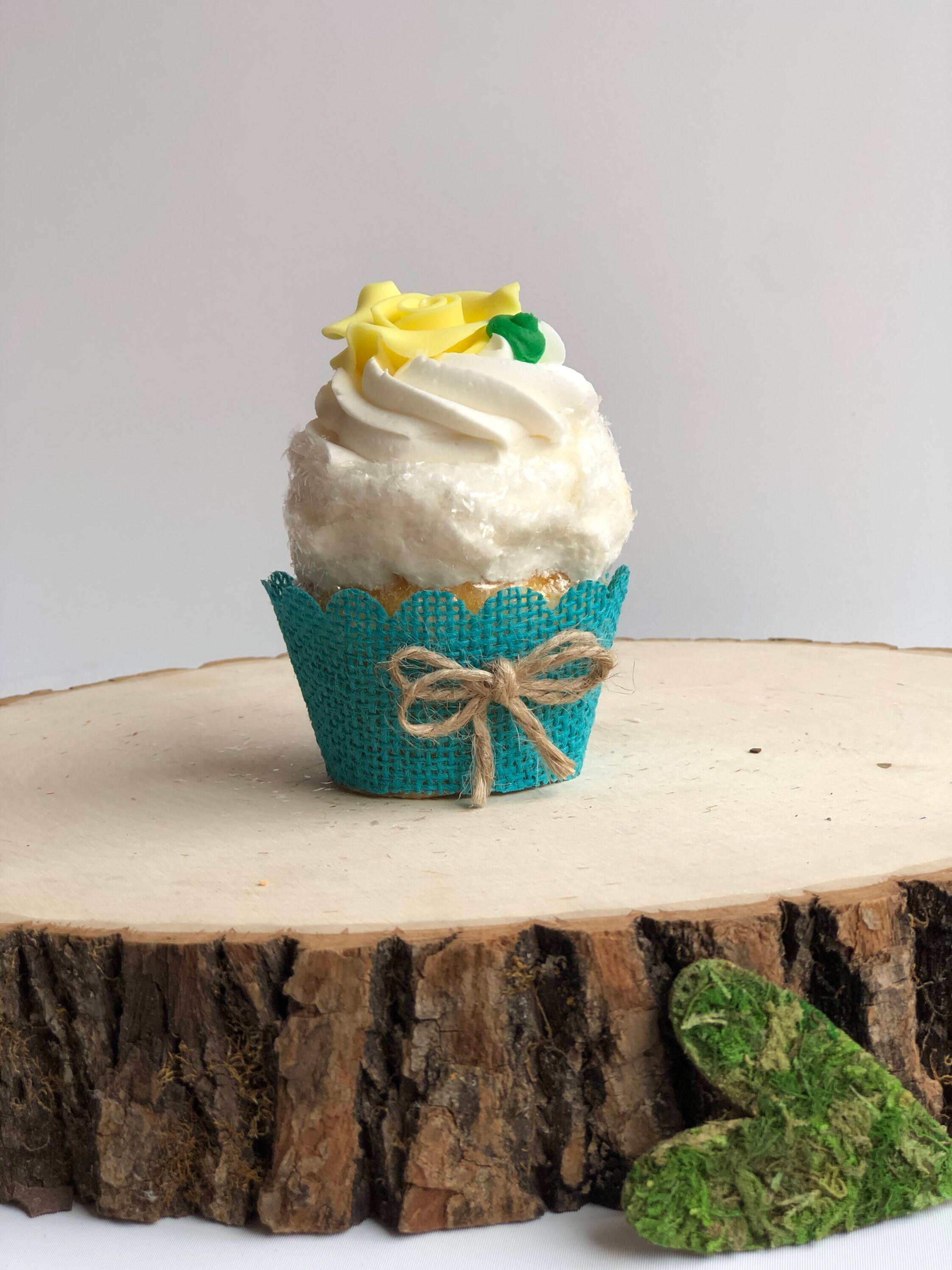 Real Burlap teal cupcake wrappers rustic cupcake wrappers - Etsy 日本