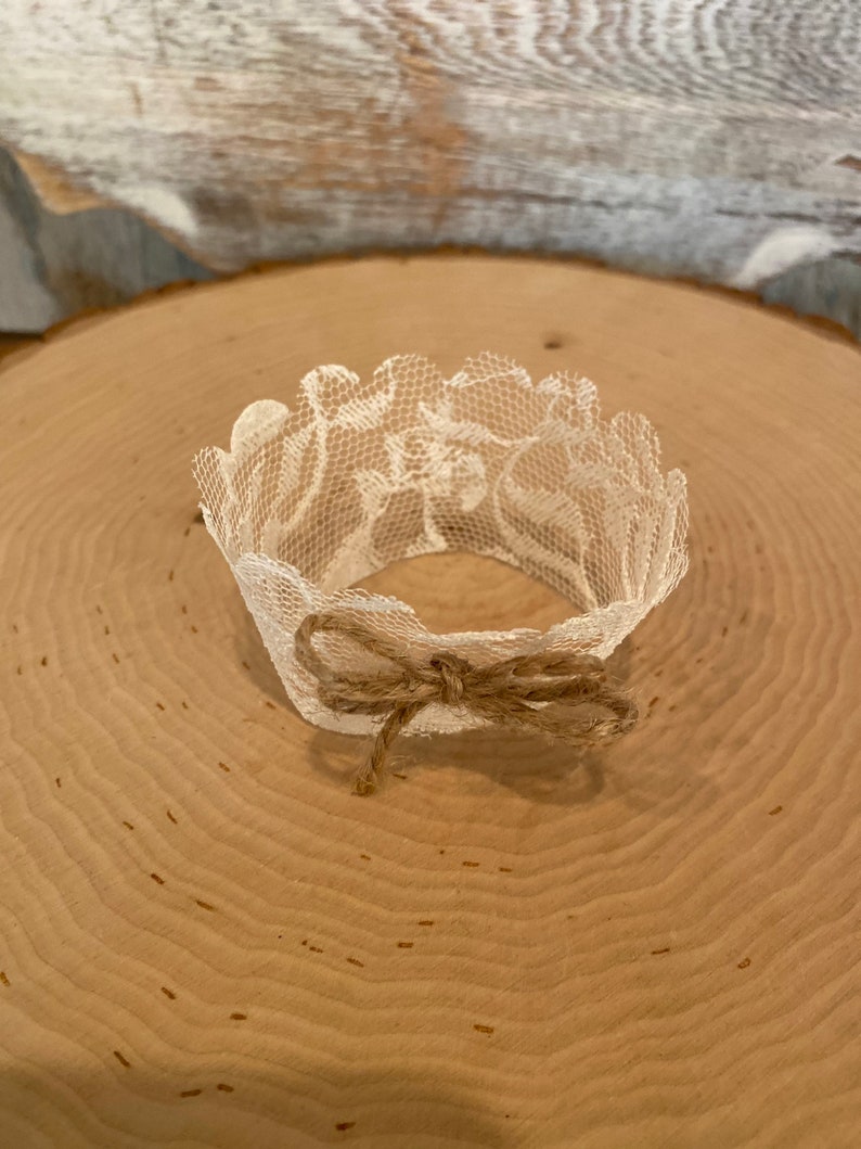 White Lace and Burlap Wrapper Lace Cupcake Wrapper Lace | Etsy