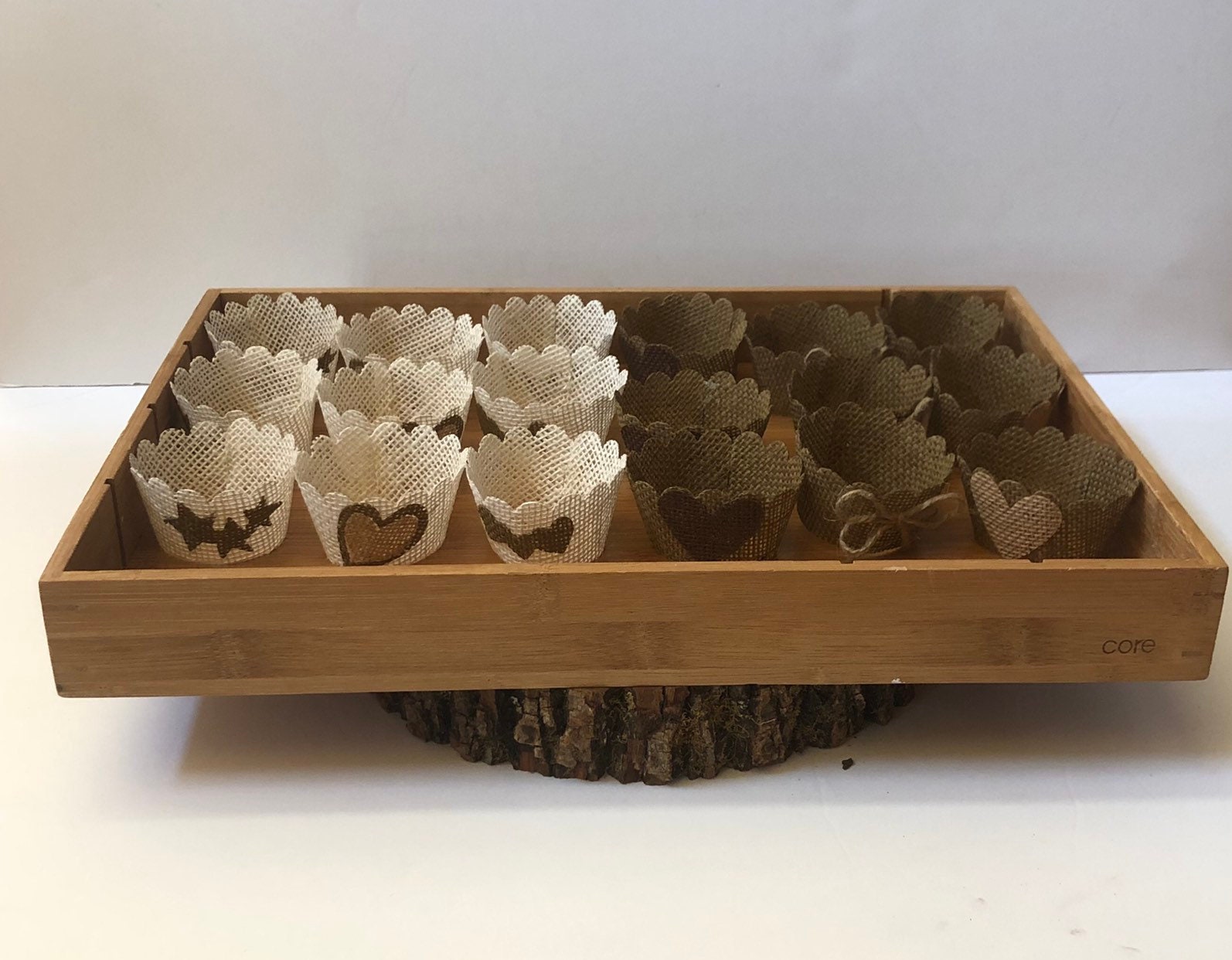 Burlap Cupcake Wrappers Rustic Cupcake Wrappers Wedding - Etsy