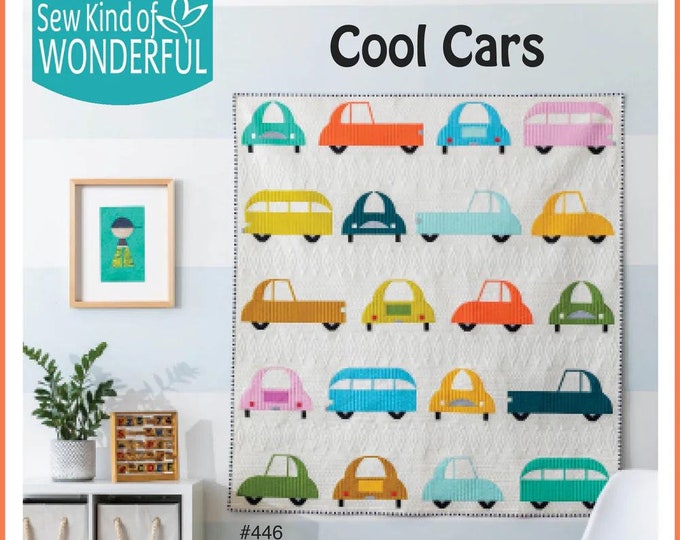 Cool Cars Quilt PAPER PATTERN for Wonder Curve Ruler, Sew Kind of ...