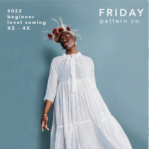 Friday Pattern Co, Wilder Gown Pattern, PAPER PATTERN, Women's Dress ...