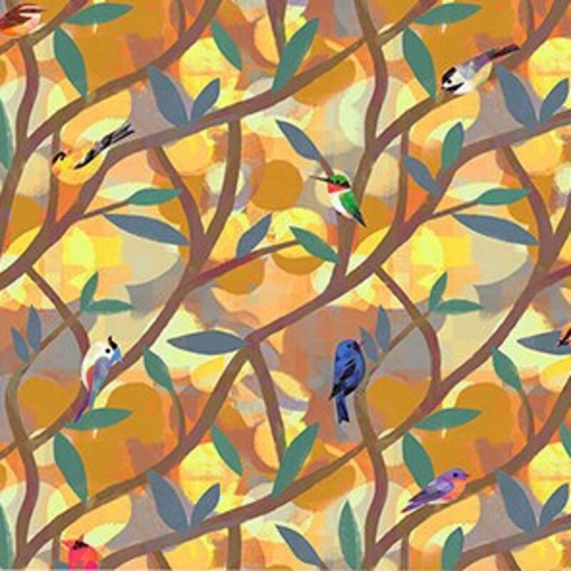 Woodland Songbird Fabric - Etsy