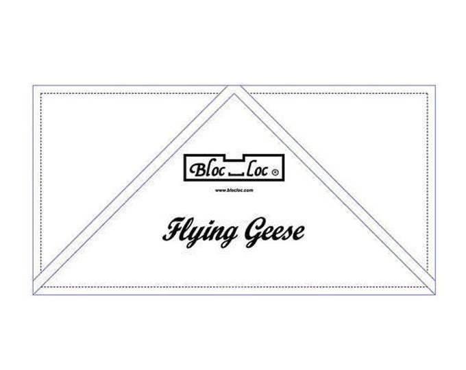 Bloc Loc Flying Geese Ruler 2 1/2" X 5", 2.5" X 5", Square up Ruler ...
