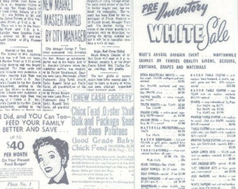 Newsprint Fabric - Etsy