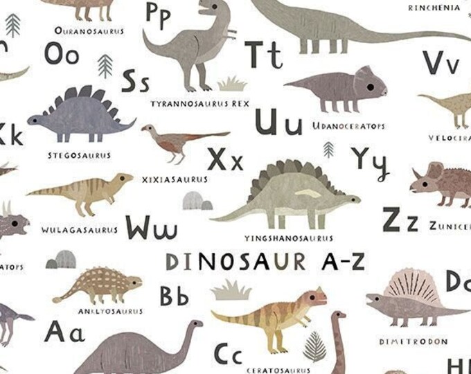 Dear Stella, Dinosaur Alphabet, D is for Dinosaur in White Sold by the ...