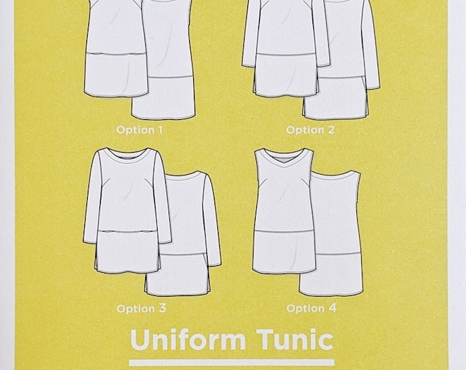 Grainline Uniform Tunic PAPER Pattern, Sizes 0-18 and 14-30, Indie ...