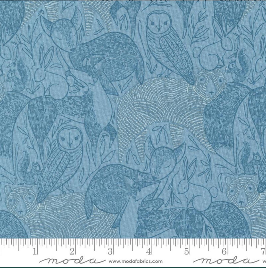 Moda - Woodland Wonder - Woodland Tableau - Sky by Gingiber, Sold by ...