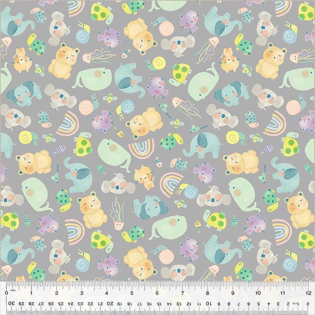 Windham Fabrics, Counting Friends in Grey, Count on Me Collection ...