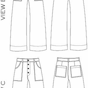 True Bias, Lander Pant and Short PATTERN, Casual Pant Pattern, Short ...