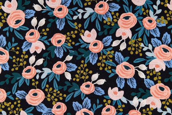 Rifle Paper Co. Rosa in Black Canvas Garden Party - Etsy