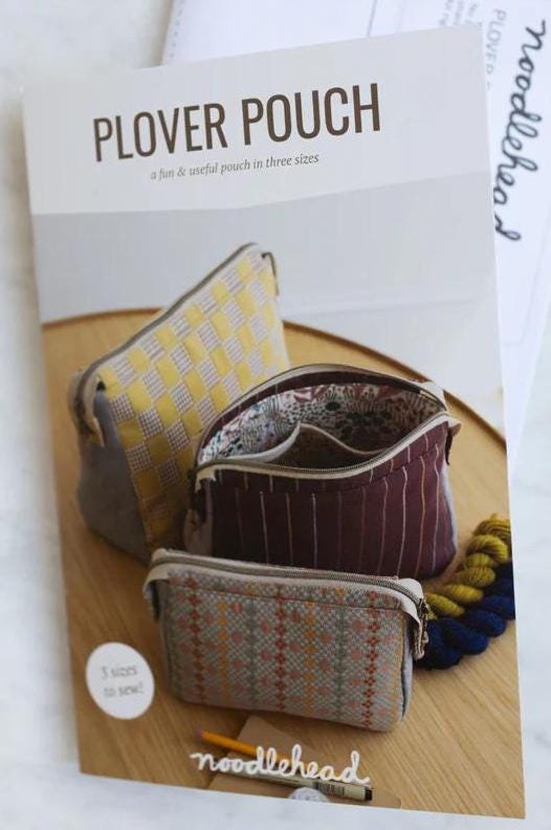 Noodlehead, Plover Pouch, PAPER Pattern, Zippered Pouch Pattern, 3 Sizes, Essentials Bag Pattern ...