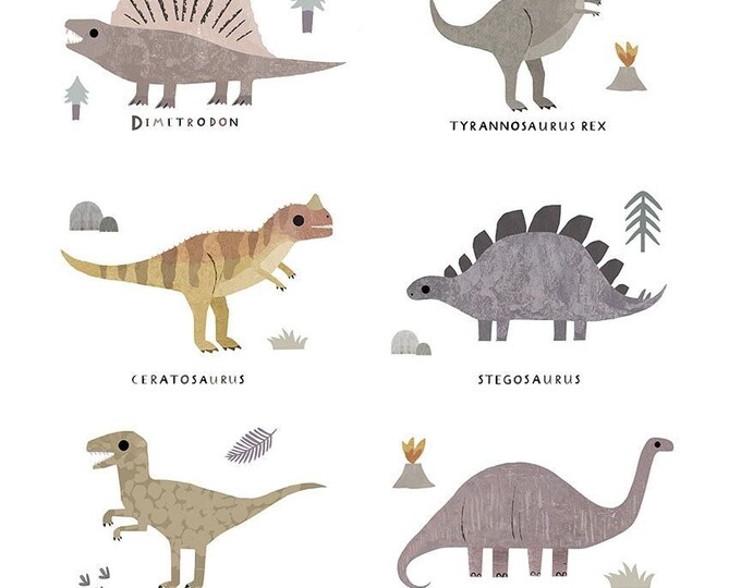 Dinosaur Panel, Dear Stella, I Dig You Collection, 24 X 44 Inch Panel ...