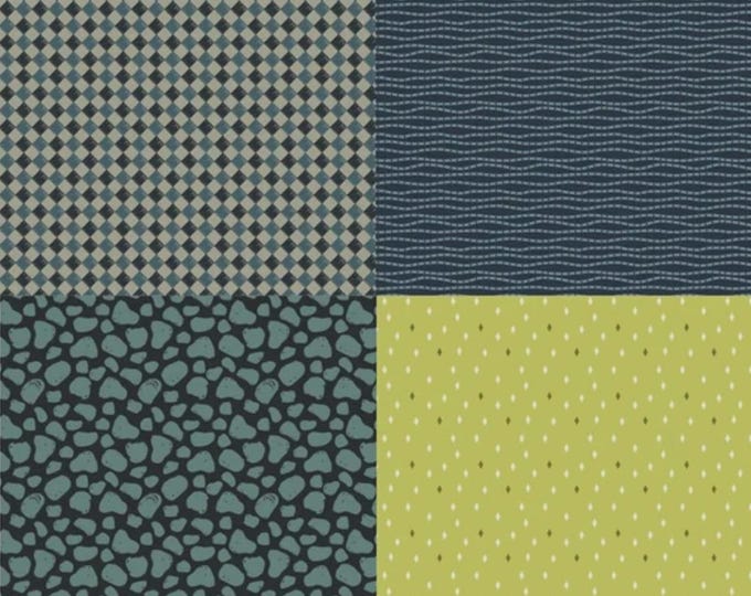 Jen Kingwell, Greenstone Lollies, Bottled, Moda, Four Coordinated ...