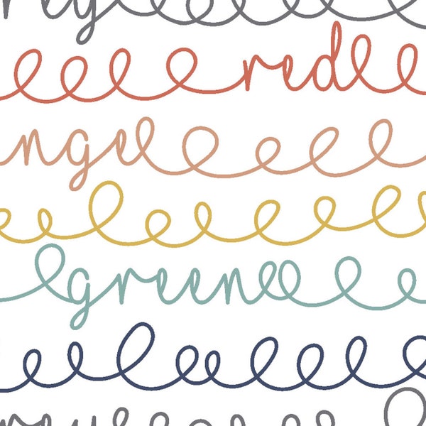 Red Script Fabric - Etsy