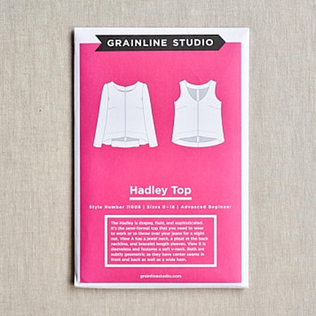 Grainline Hadley Top Pattern, Sizes 0-18, Indie Sewing Pattern, Easy ...
