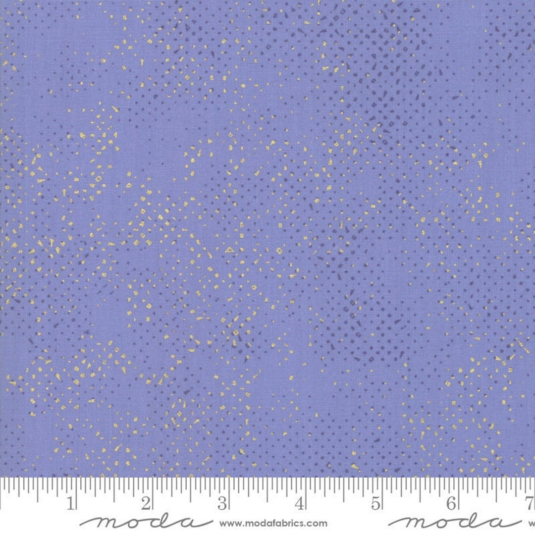 Zen Chic, Spotted in Steel Blue Metallic, Moda Fabrics, Pixellated ...