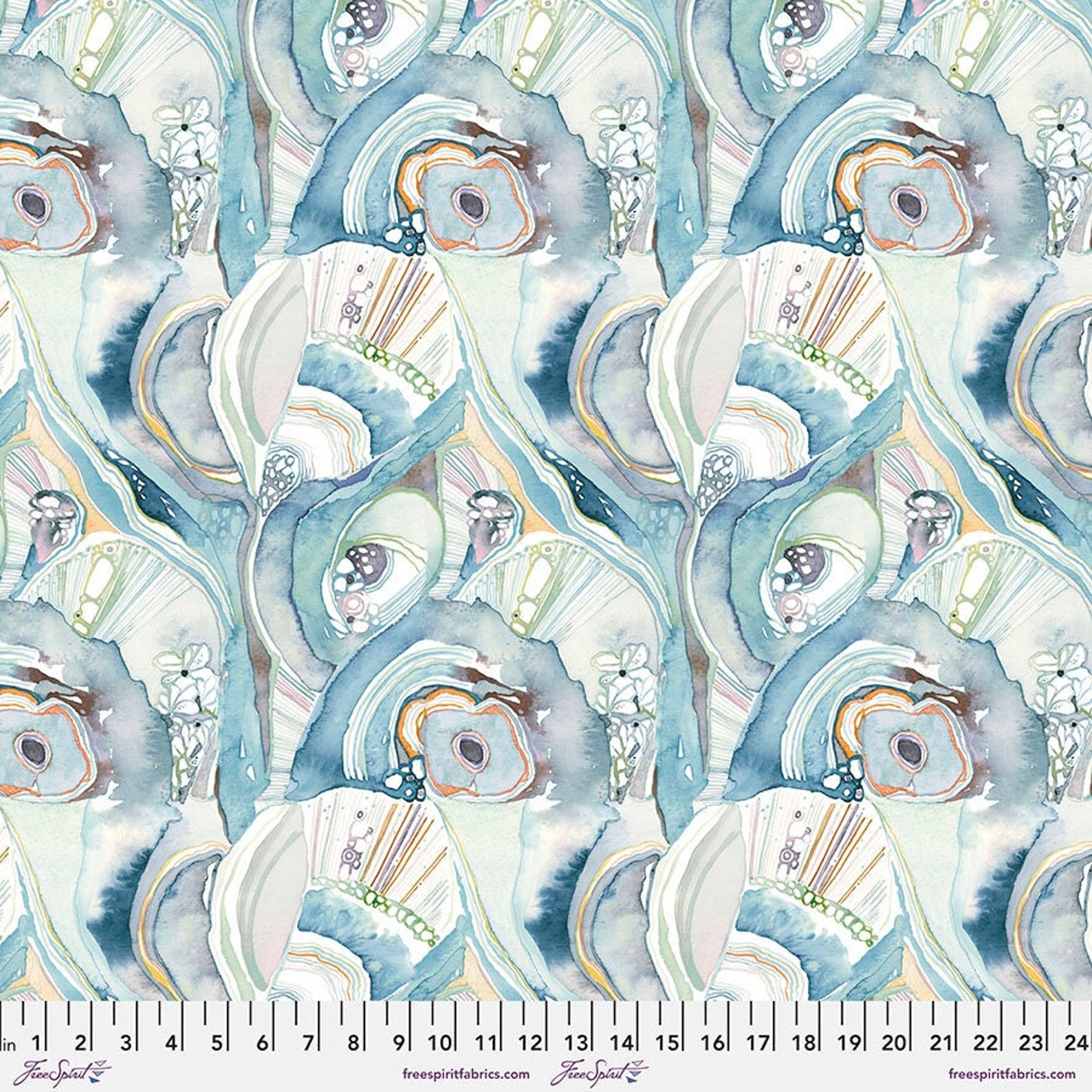 Touchstones Gone Rogue Floral in Hydrangea Blue Shell Rummel - Etsy