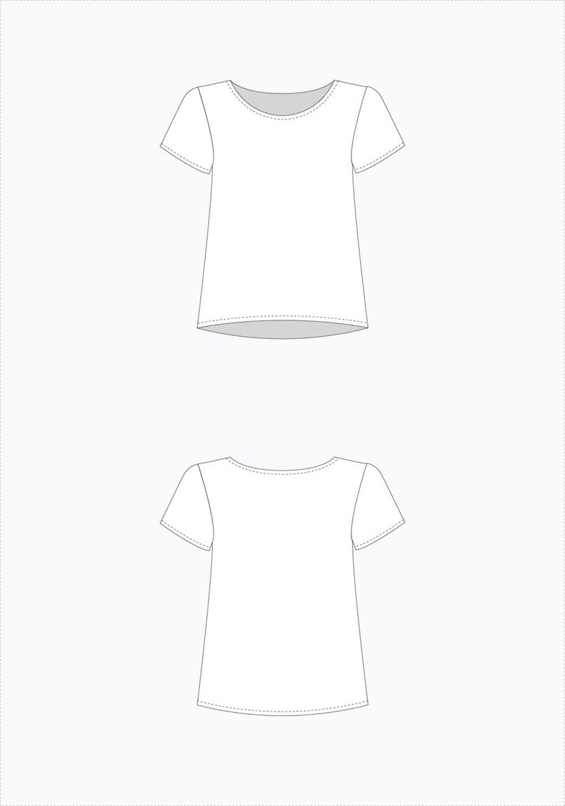 Grainline Studio Scout Tee PATTERN Two Size Options T-Shirt | Etsy